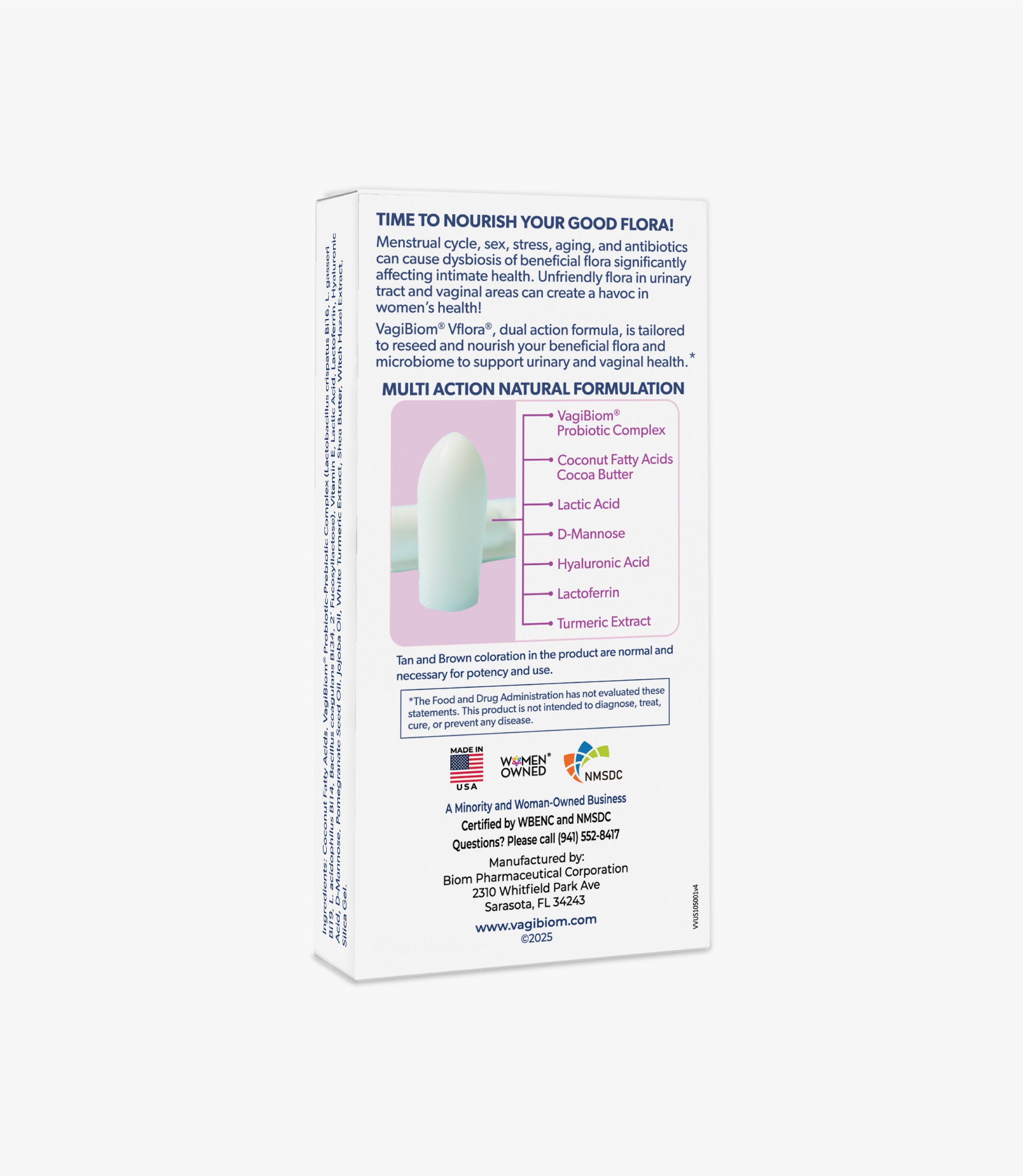 Vaginal & Urinary Support Probiotic Suppositories - VagiBiom
